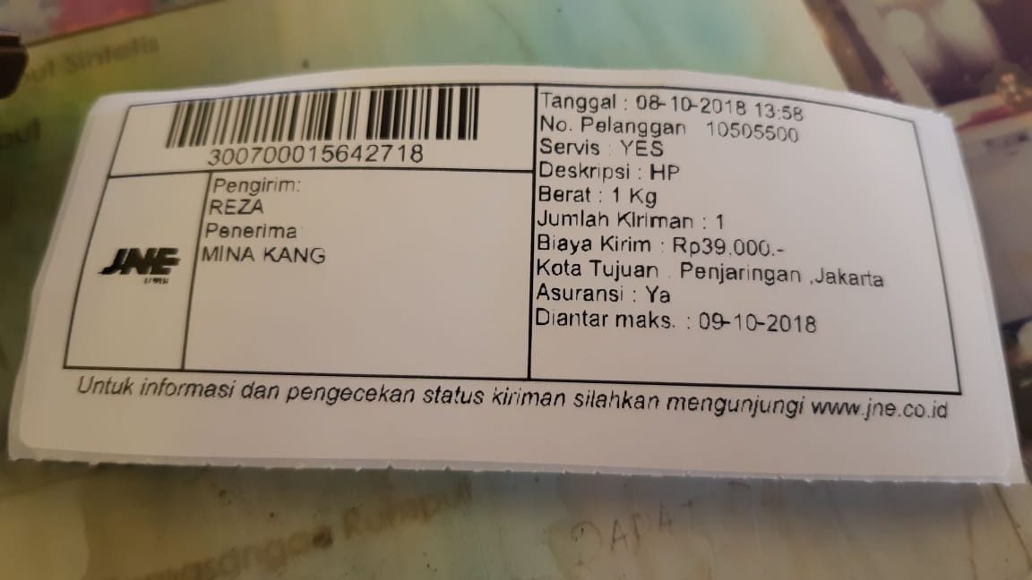 Layanan YES JNE yang Buruk