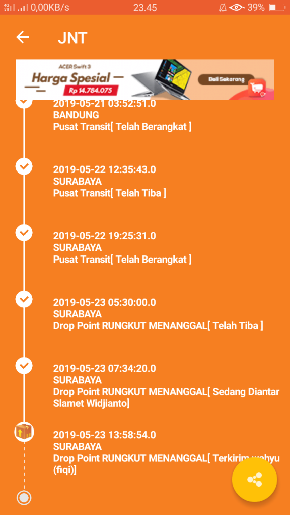 Kecewa dengan J&T Express, Paket Belum Diterima Tapi Status Sudah Diterima