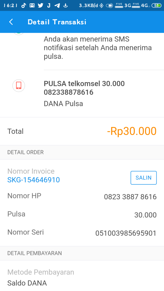 Masalah Promo Diskon Pembelian Pulsa di Aplikasi DANA