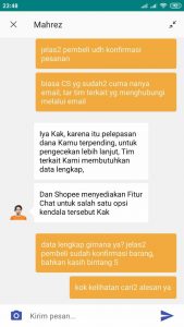 Kecewa dengan Customer Service Shopee