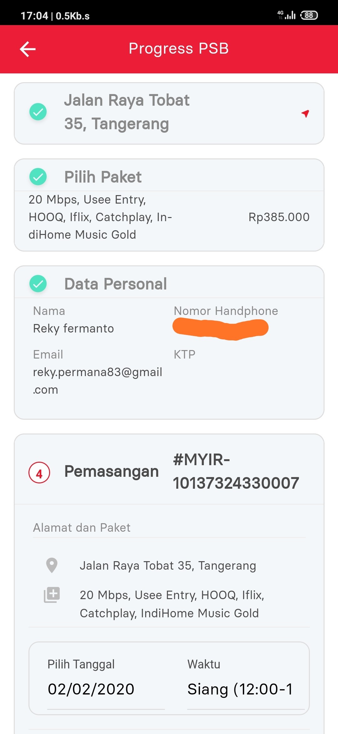 Pemasangan Sambungan Baru (PSB) Indihome Terkendala ODP Penuh