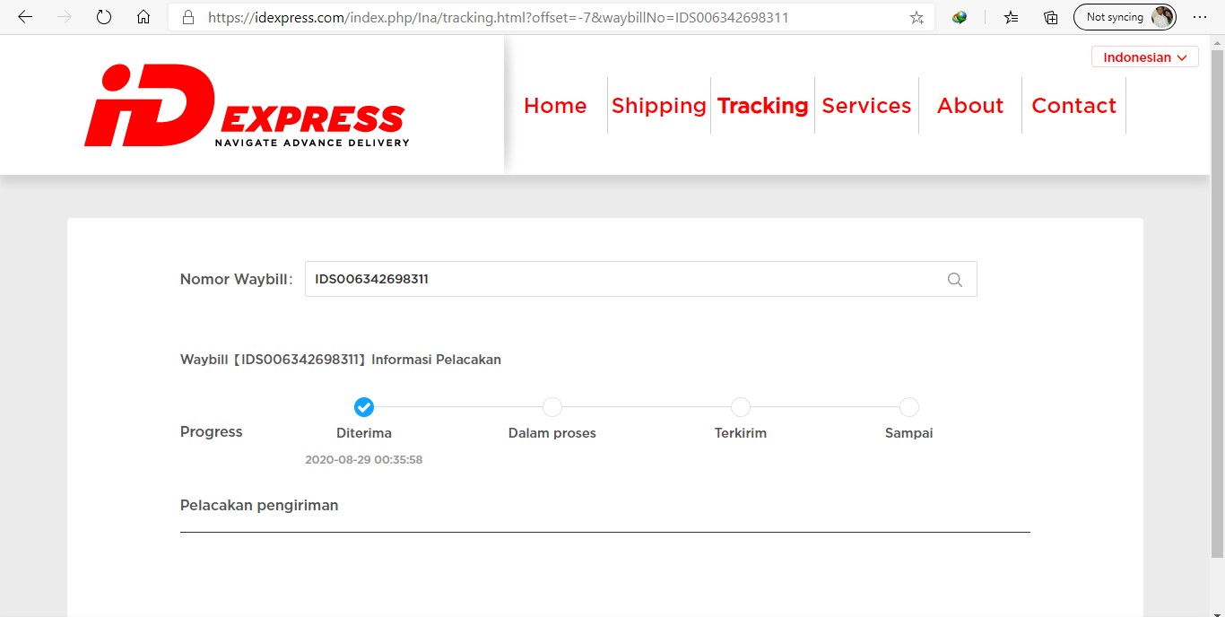 IDExpress Memberikan Informasi Pengiriman yang Salah