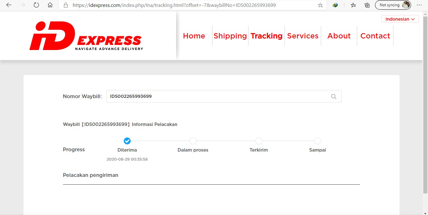 IDExpress Memberikan Informasi Pengiriman yang Salah