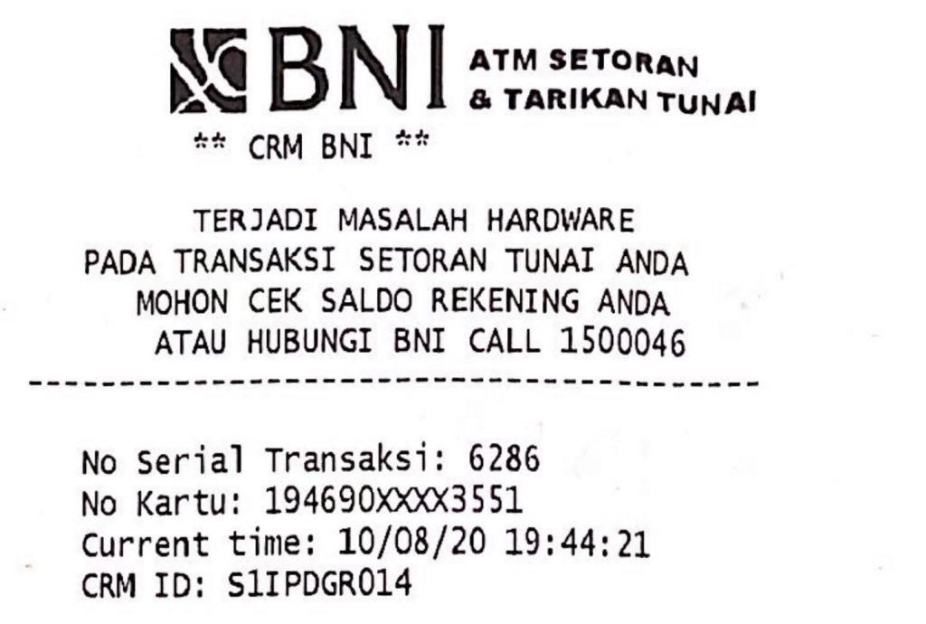 BNI Tidak Serius Menanggapi Permasalahan Nasabah