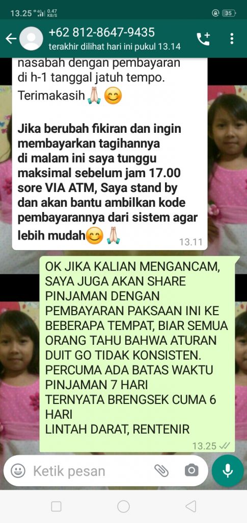 Penagihan Pinjol Duit Go Sebelum Jatuh Tempo