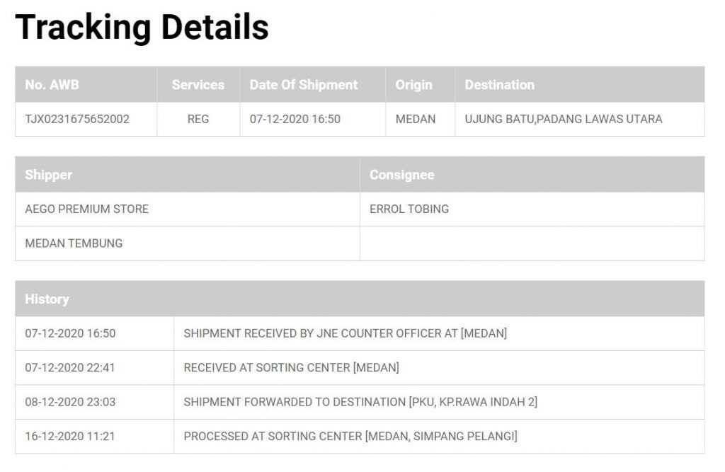 Layanan Buruk JNE, Pengiriman Next Day (YES) Nyasar, Sudah 2 Minggu ...