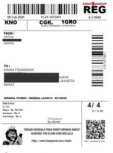 Keluhan Pengiriman Paket Menggunakan Lion Parcel