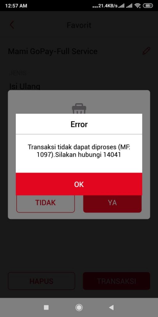 Tidak Bisa Menghapus Daftar Nomor Rekening Favorit di Aplikasi OCTO ...