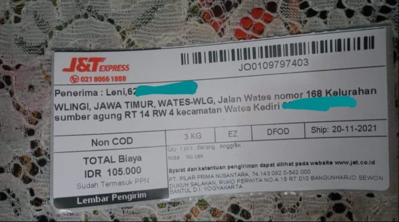 Salah Input Alamat Kota Pengiriman J&T Express