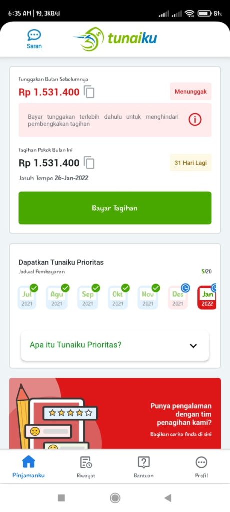 Sudah Bayar Tagihan Tunaiku, tapi di Sistem Belum Berubah dan Sudah Ada Tagihan Baru