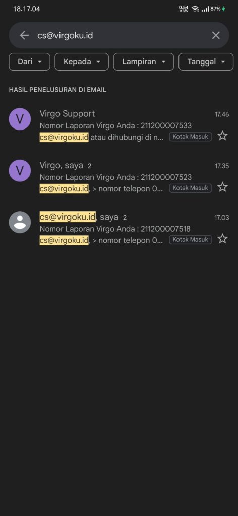 Aplikasi Virgo Lambat dalam Proses Penanganan Keluhan Pelanggan
