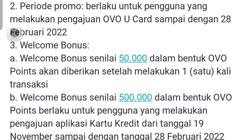 Welcome Bonus BRI OVO U Card Tidak Diberikan Meski Syarat Sudah Dipenuhi