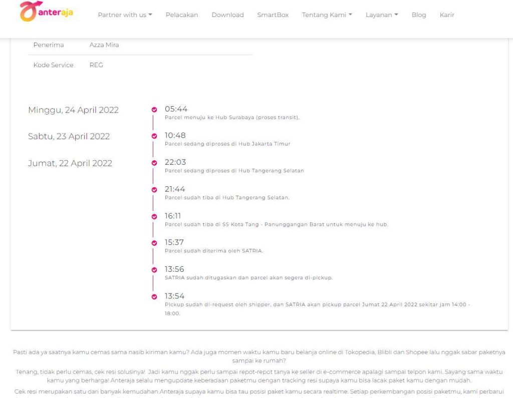 Pengiriman Anteraja Tidak Jalan dan Tidak Ada Kejelasan dari CS