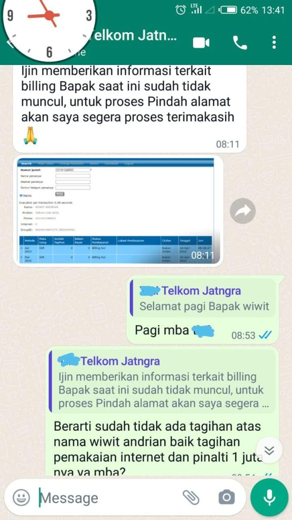 Terima Kasih, Denda dan Tagihan Saya Telah Dihapuskan oleh Telkom IndiHome