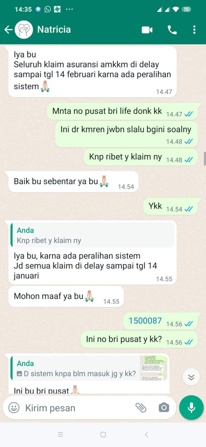 Klaim BRI Life AMKKM Sudah 3 Bulan Tidak Ada Kejelasan dan Bertele-tele