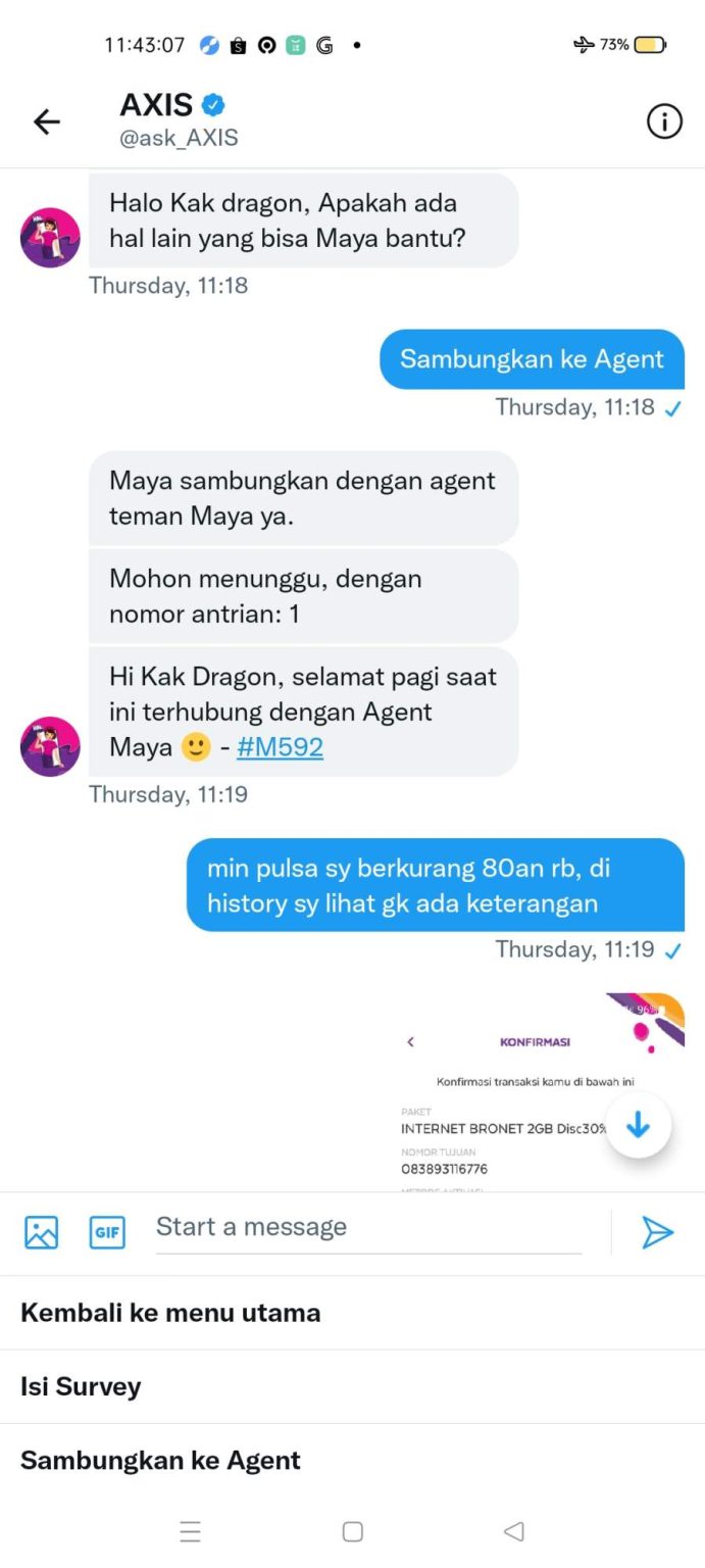CS Axis Tidak Membantu Sama Sekali