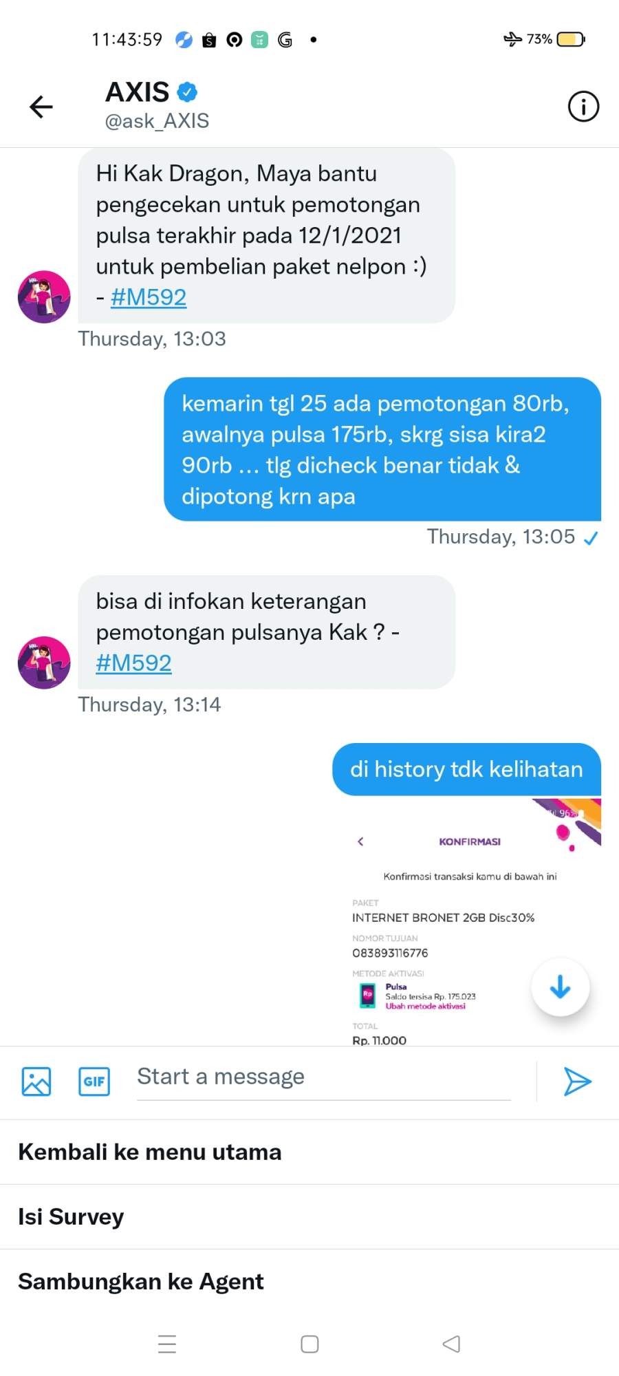 CS Axis Tidak Membantu Sama Sekali