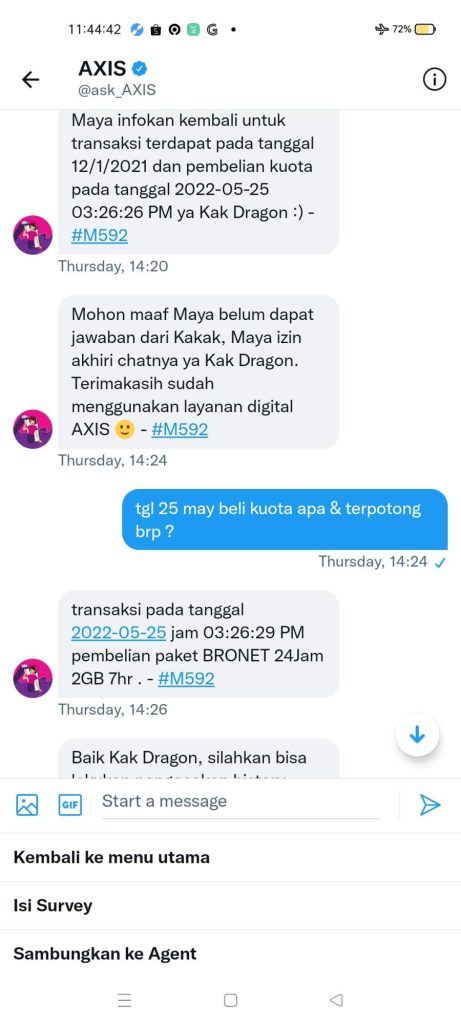 CS Axis Tidak Membantu Sama Sekali