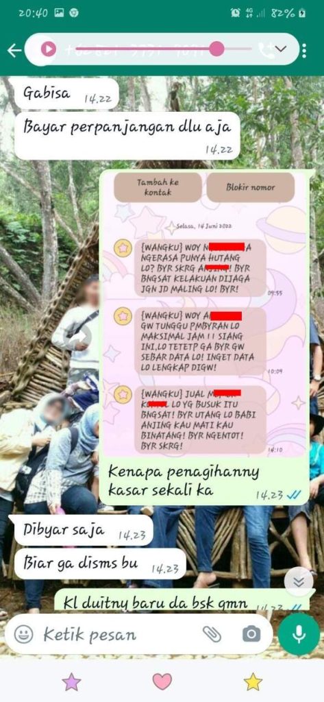 Penagihan Pinjol Wangku Tidak Punya Etika