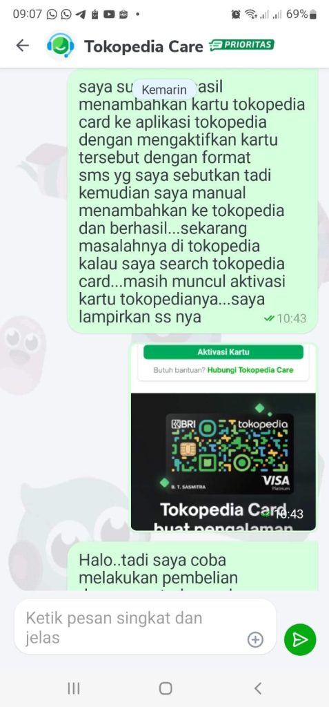 Dikecewakan Layanan Tokopedia Care, Soal Aktivasi Kartu Kredit ...