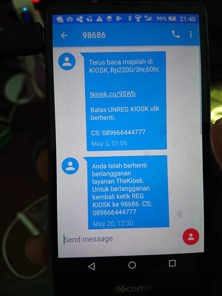 Pulsa Pengguna Tri Terpotong Konten SMS Premium Secara Diam-diam