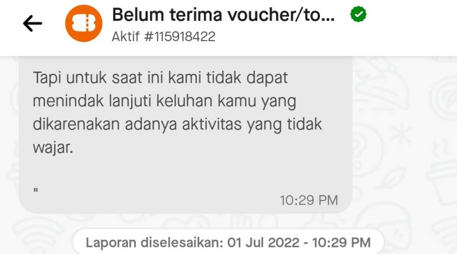 Kecewa dengan Gojek Indonesia Soal Reward Cashback
