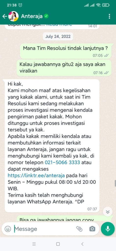 Paket Sudah Dua Minggu Belum Sampai Juga