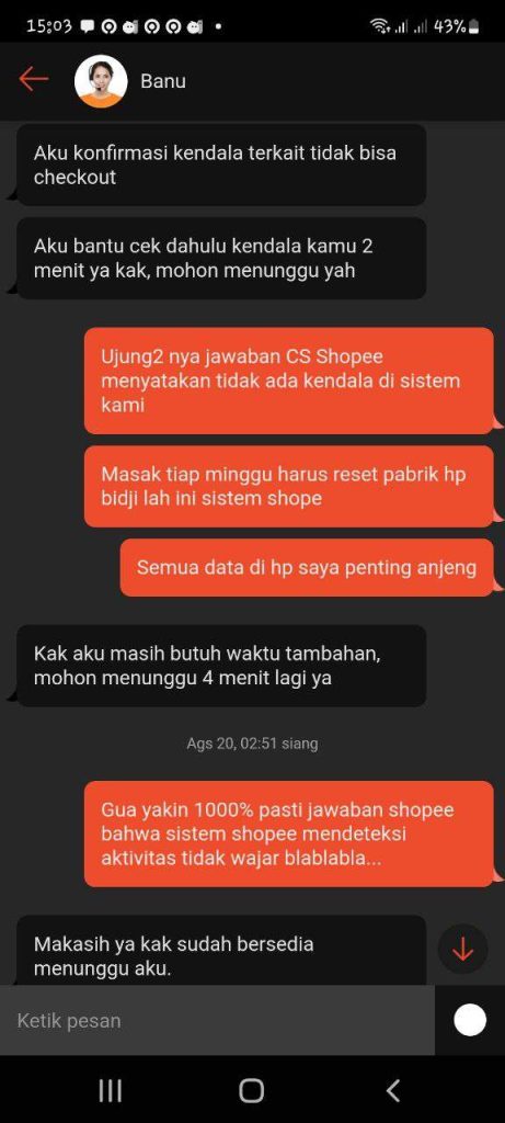 Problem Shopee (M04) Terulang Kembali, Akun Tidak Bisa Belanja ...