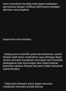 Problem Shopee (M04) Terulang Kembali, Akun Tidak Bisa Belanja ...