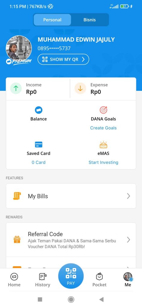 Terkurasnya Saldo DANA Premium Secara Tiba-tiba