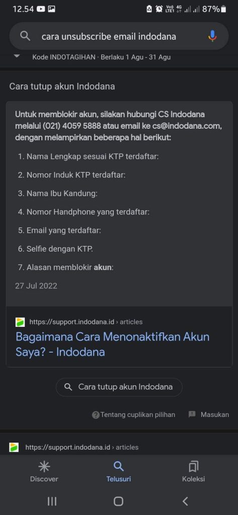 Akun Indodana Saya Tidak Bisa Dinonaktifkan atau Diblokir, dengan Dalih ...