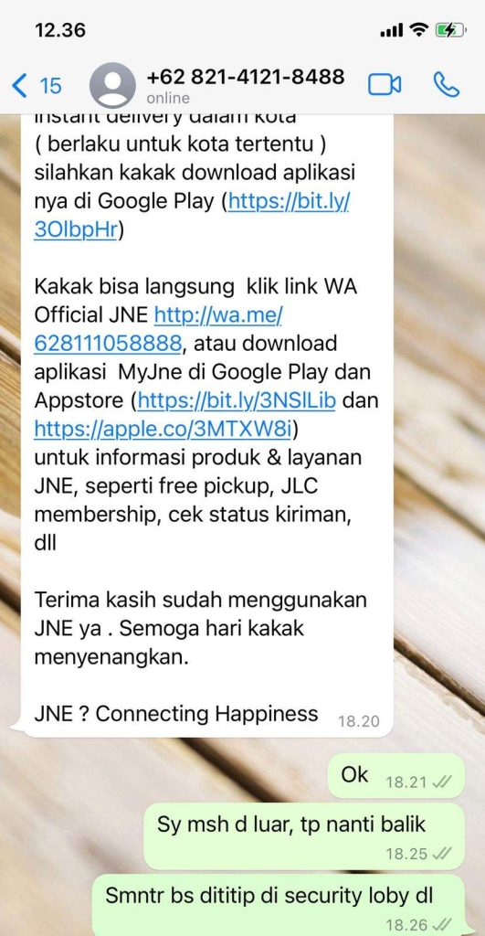 Pelayanan JNE YES Mengecewakan