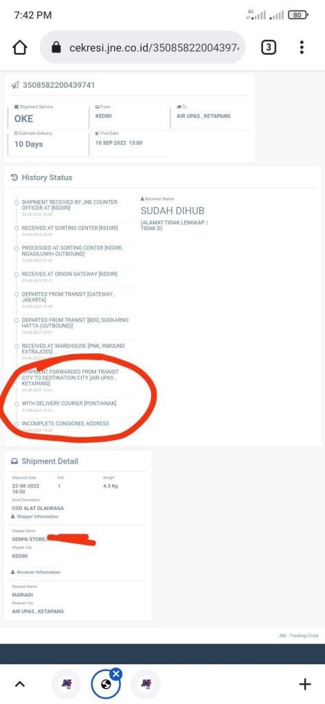 Status Paket COD JNE Tidak Jelas, CS Tidak Sigap Merespons Keluhan ...