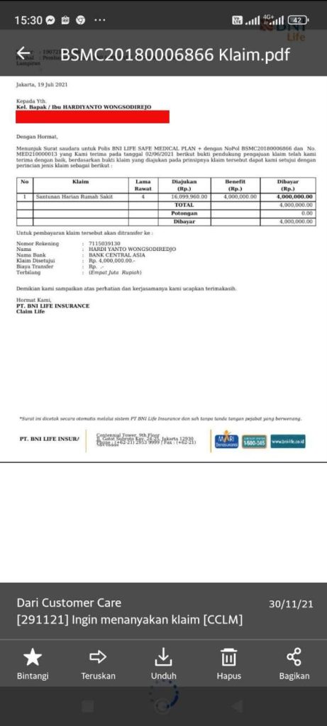Kecewa dengan Proses Klaim BNI Life yang Menggantung Selama Setahun
