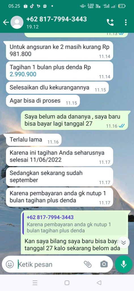 Penagihan Melalui Telepon ke Rekan Kerja di Kantor