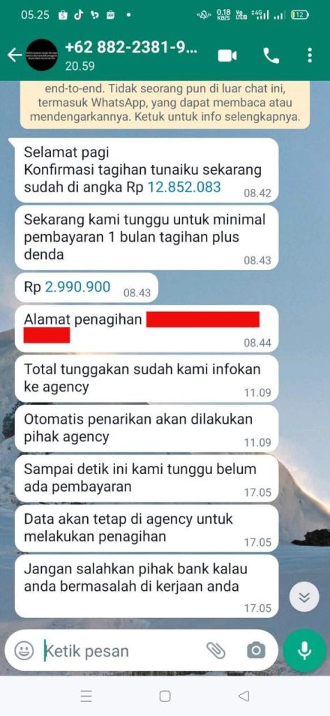 Penagihan Melalui Telepon ke Rekan Kerja di Kantor