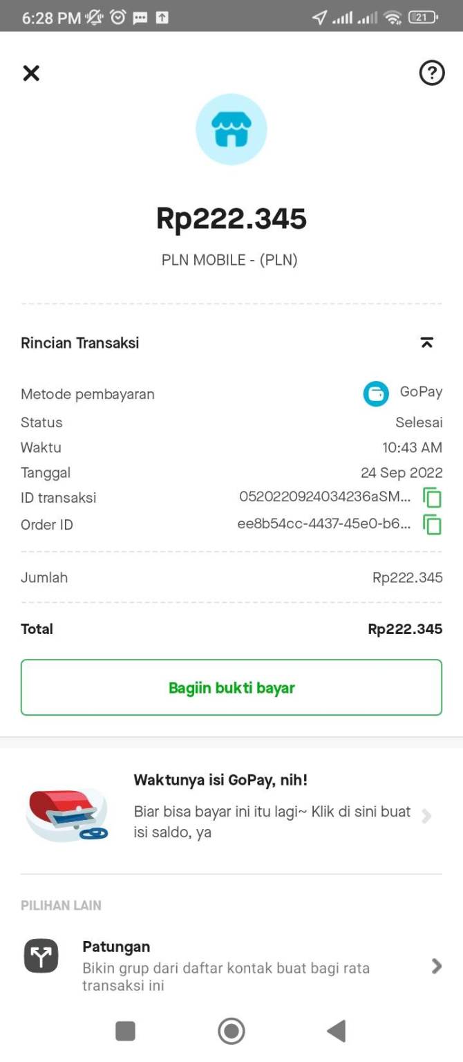Masalah Pembayaran Tambah Daya PLN Menggunakan GoPay