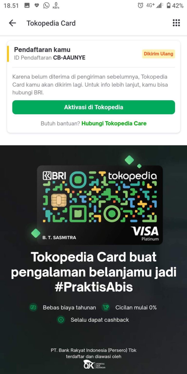 Pengiriman Tokopedia Card Gagal dan Diulang, Katanya Tidak Ada Orang