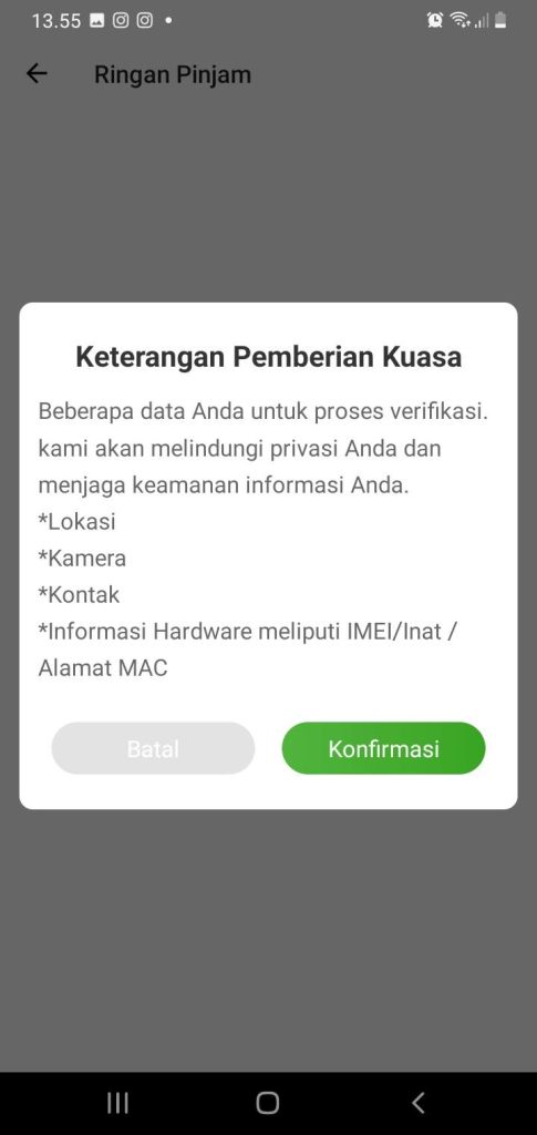 Jebakan Aplikasi Pinjol "Ringan Pinjam"