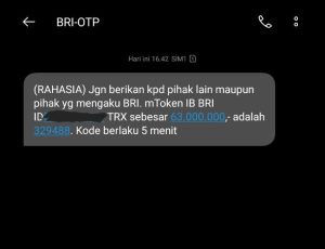 Pembobolan Mobile Banking Bank BRI, Uang 63 Juta Rupiah Lenyap