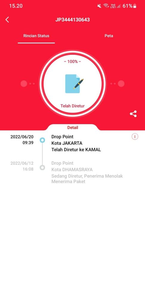 Paket Retur COD yang Tidak Saya Terima