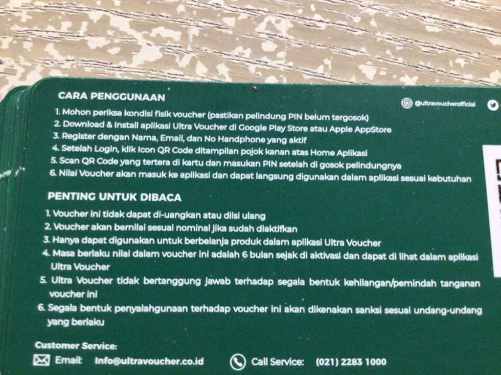 Ultra Voucher Tidak Mencantumkan Masa Berlaku Voucher, Menyebabkan ...