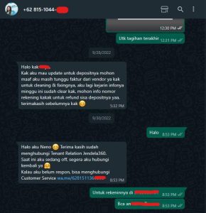 Belum Menerima Pengembalian Deposit Sewa Apartemen dari Jendela360