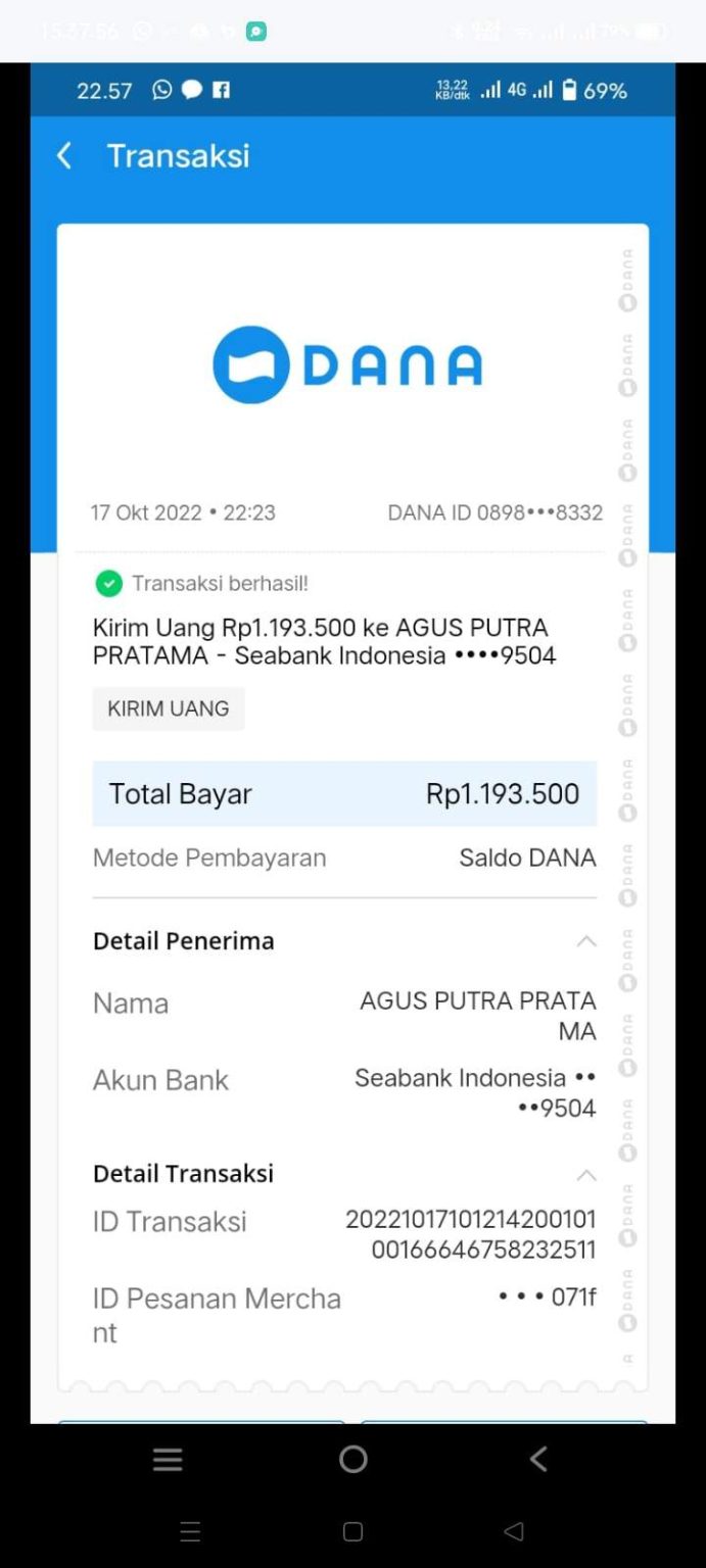 Kirim Uang Pakai Aplikasi DANA, Keterangan Sukses tapi Saldo Tidak Masuk ke Rekening Tujuan