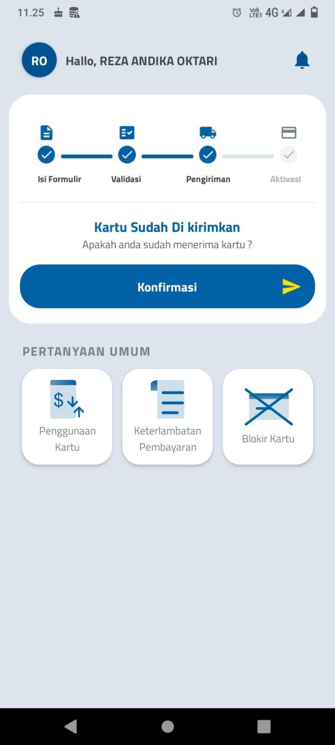 Pengiriman Kartu Kredit BRI Co Branding BTN
