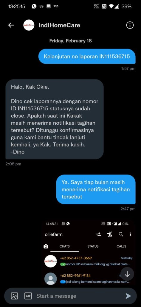 Setahun Lebih Ditagih Collection IndiHome Makassar untuk Tagihan Orang Lain