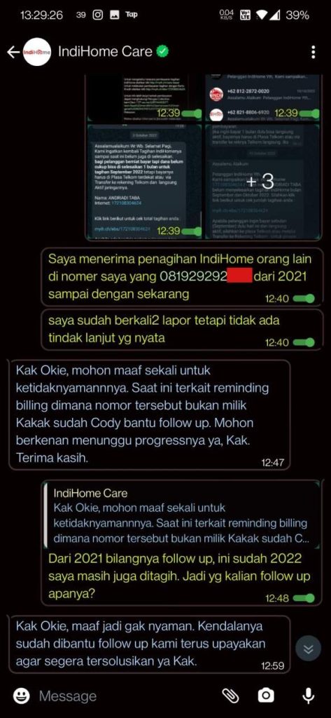 Setahun Lebih Ditagih Collection IndiHome Makassar untuk Tagihan Orang Lain