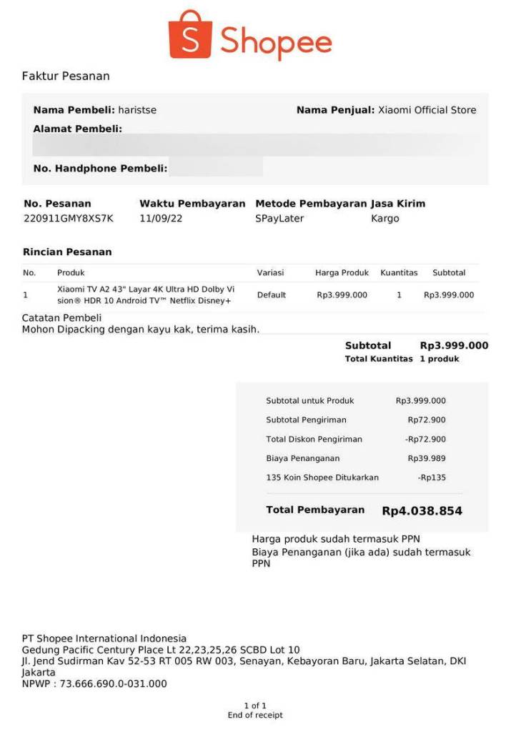 Garansi 7 Hari Pengembalian Barang dari Official Store Shopee Tidak Berguna