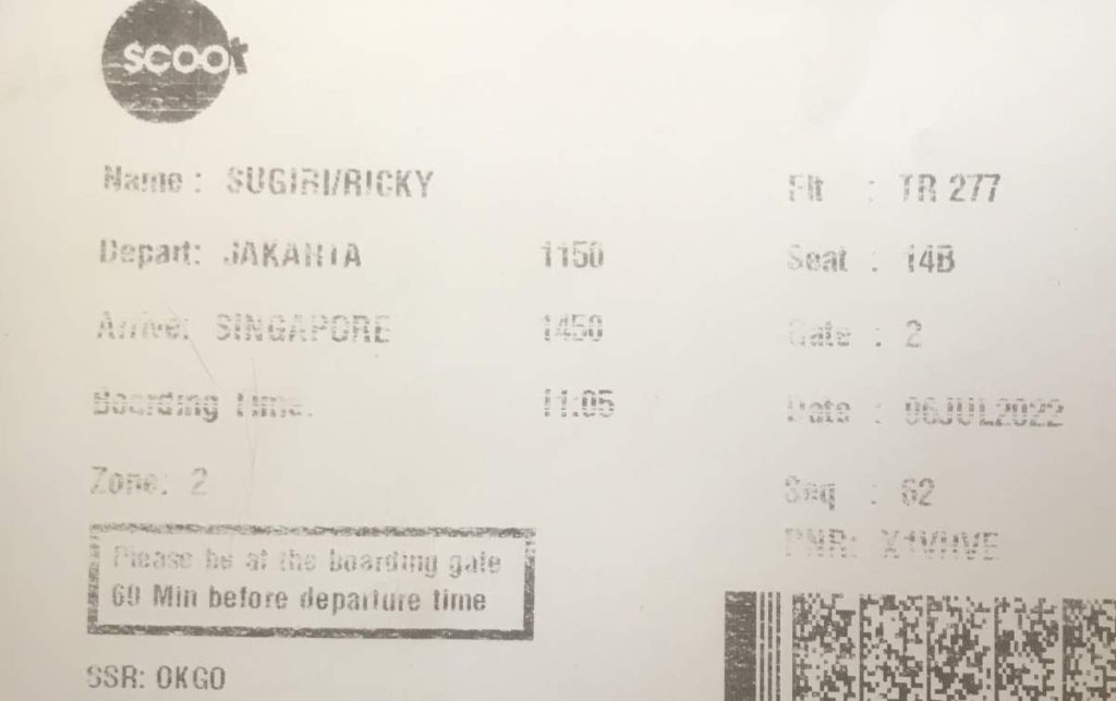 Kapok Naik Maskapai Penerbangan Scoot