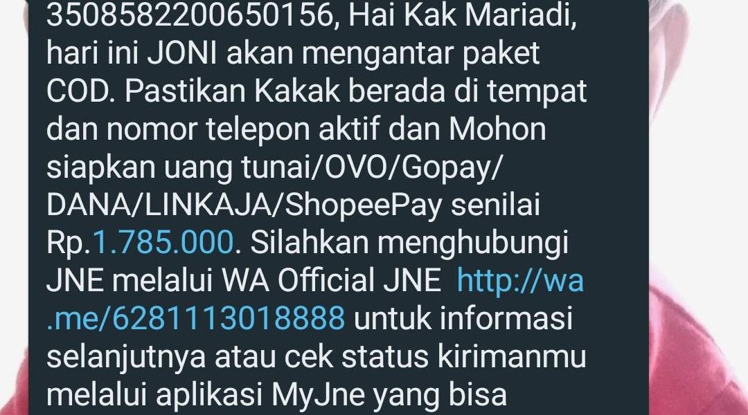 Sudah Lebih 5 Hari, Status Paket COD JNE "With Delivery Courier" Belum ...